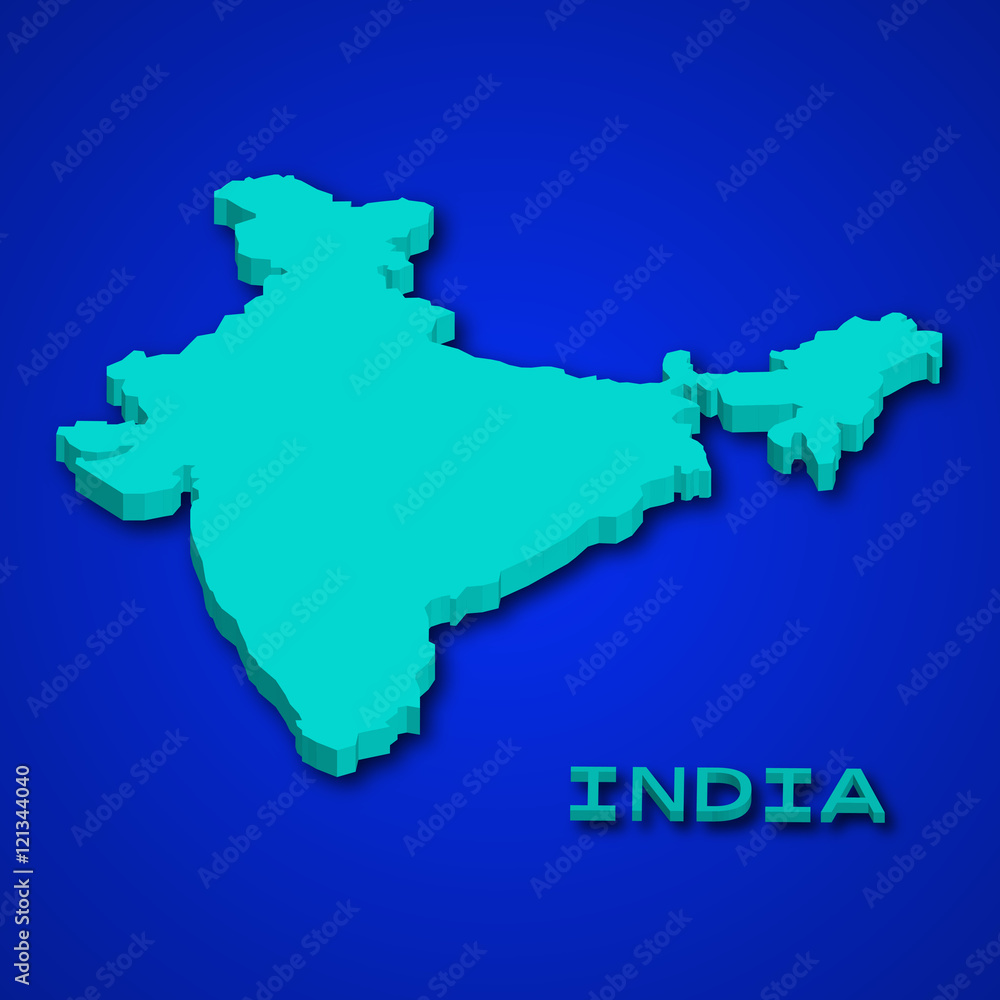 Abstract map of India Stock Illustration | Adobe Stock