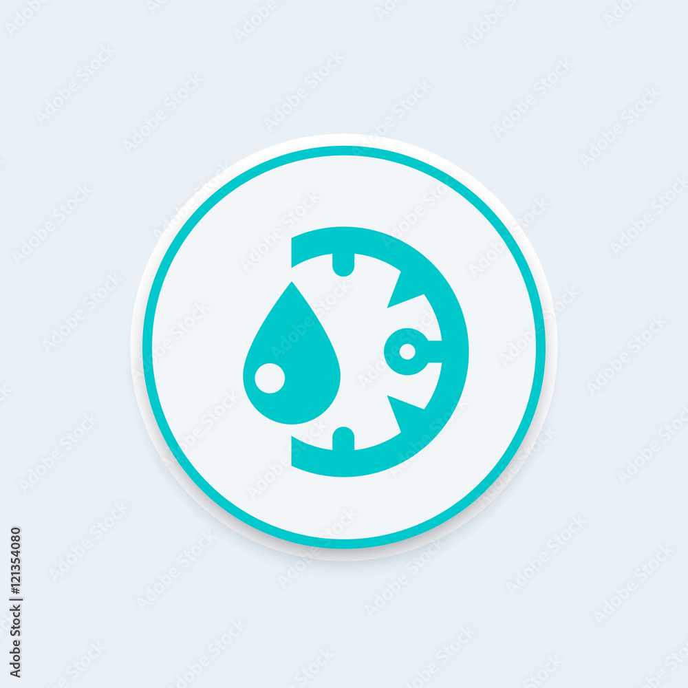 humidity icon, round pictogram Stock Vector | Adobe Stock