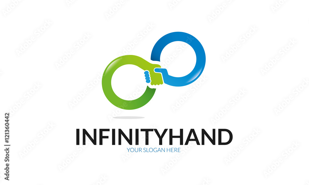 Infinity Hand Logo Stock Vector | Adobe Stock