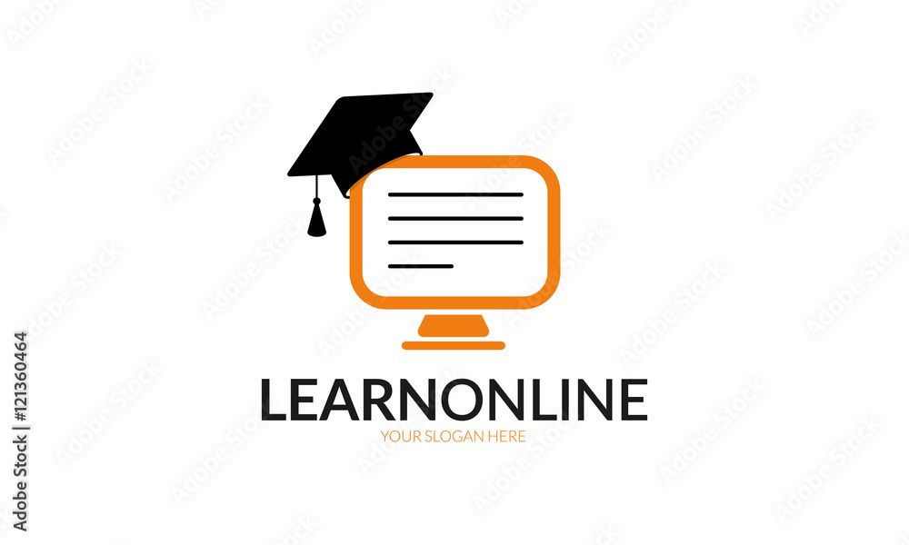 Learn Online Logo Stock Vector | Adobe Stock