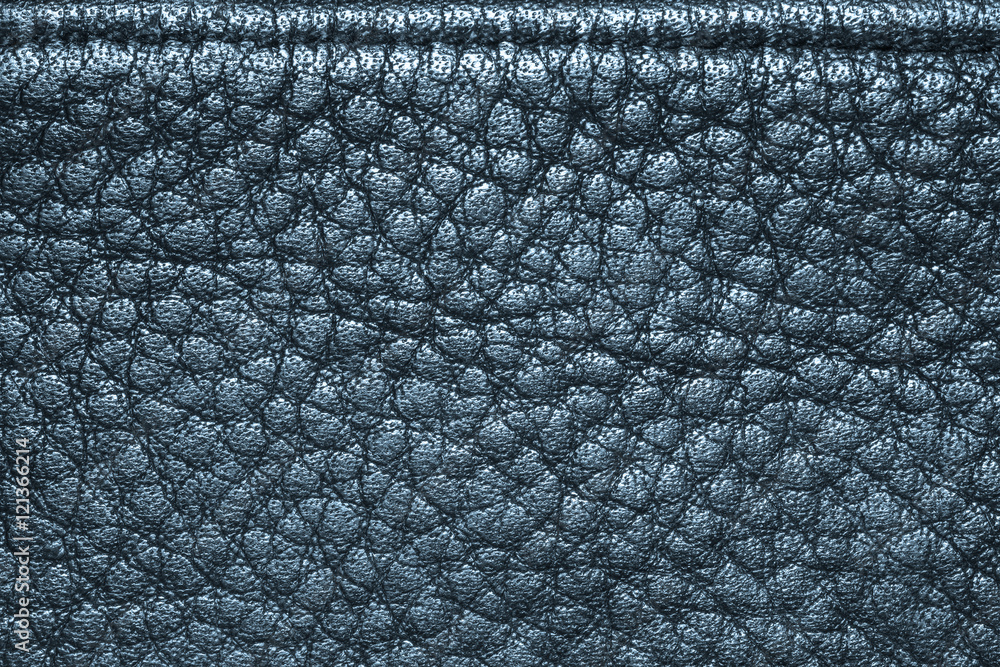 Blue leather texture or leather background for design with copy space ...