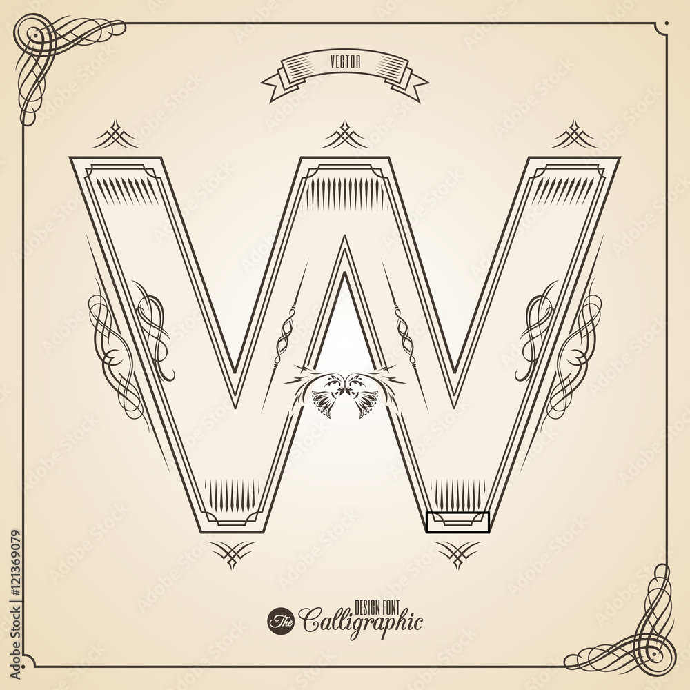 Calligraphic Fotn with Border, Frame Elements and Invitation Design ...