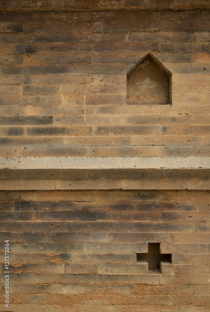 Brick wall design background, cross symbol on the wall Stock Photo ...