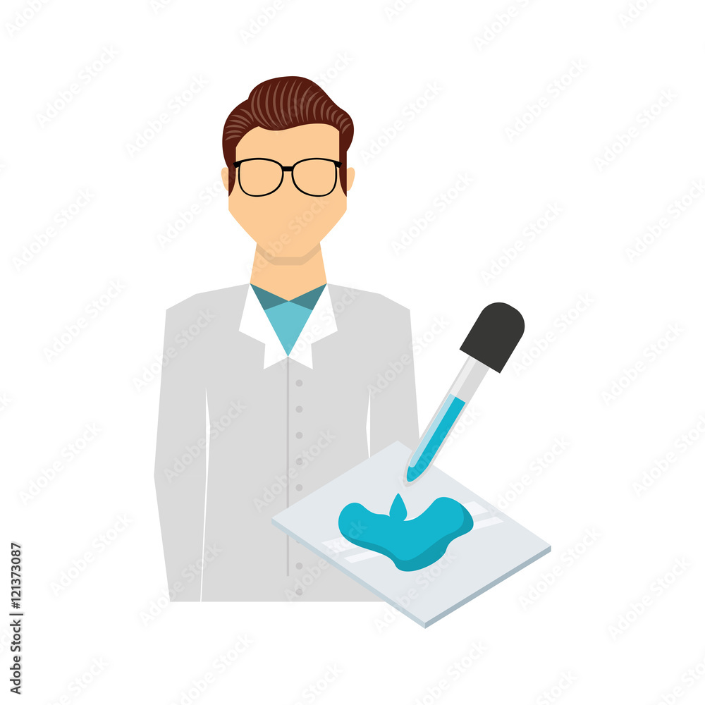 scientific laboratory worker concept vector illustration design Stock ...