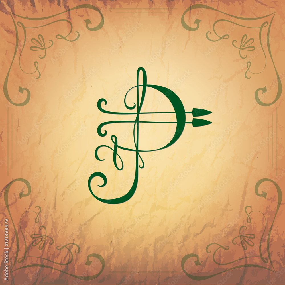 Philippine Peso Symbol in Vintage Style Stock Vector | Adobe Stock