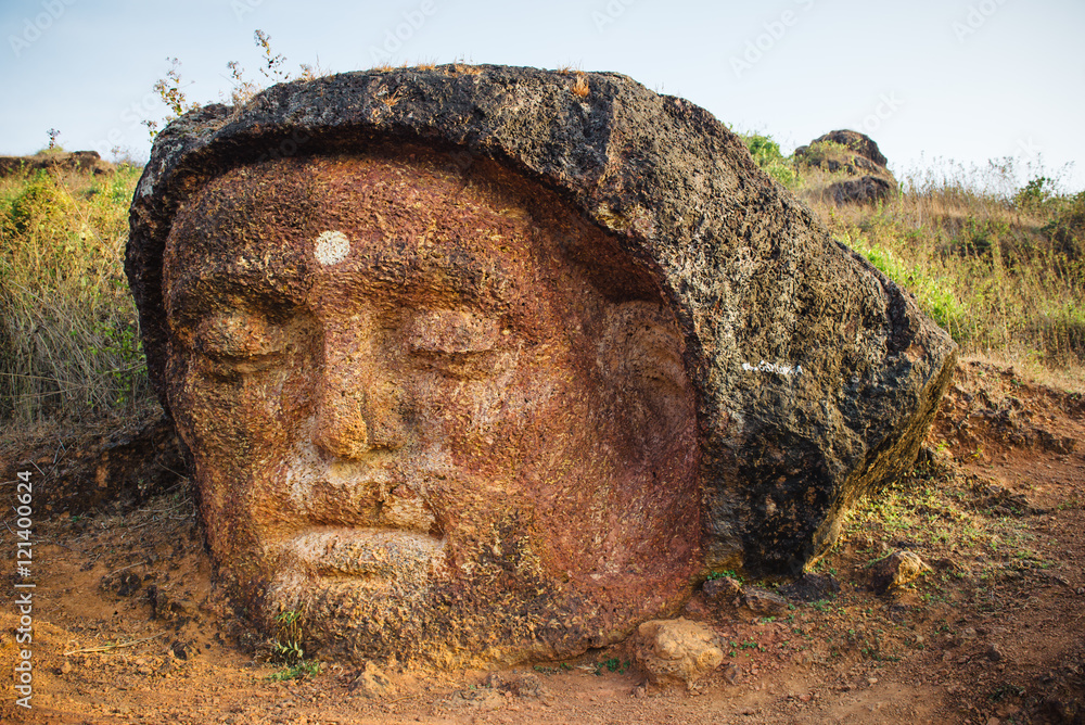 Old Lord Shiva statue near Gokarna city Stock Photo | Adobe Stock
