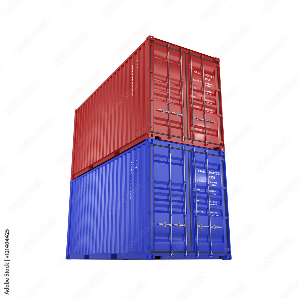 3D rendering containers Stock Illustration | Adobe Stock