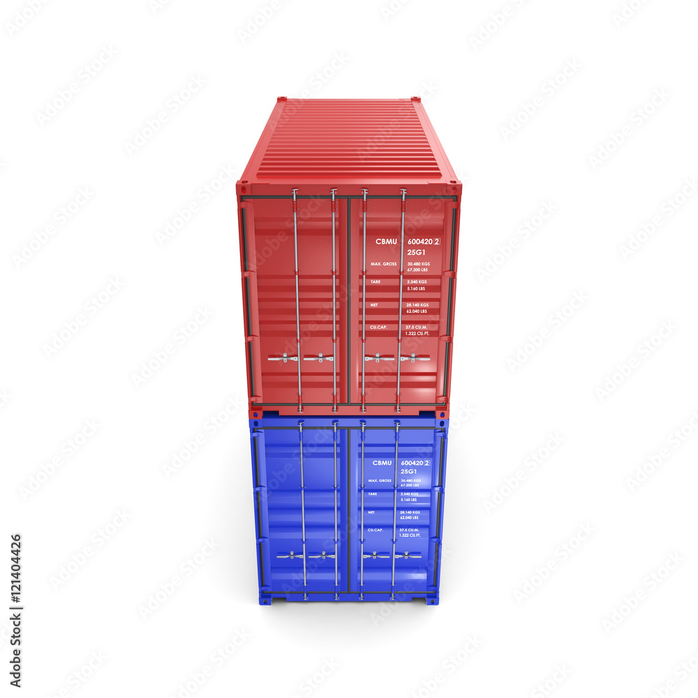 3D rendering containers Stock Illustration | Adobe Stock