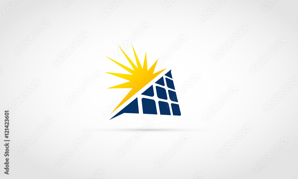 Solar Panel Logo Stock Vector | Adobe Stock