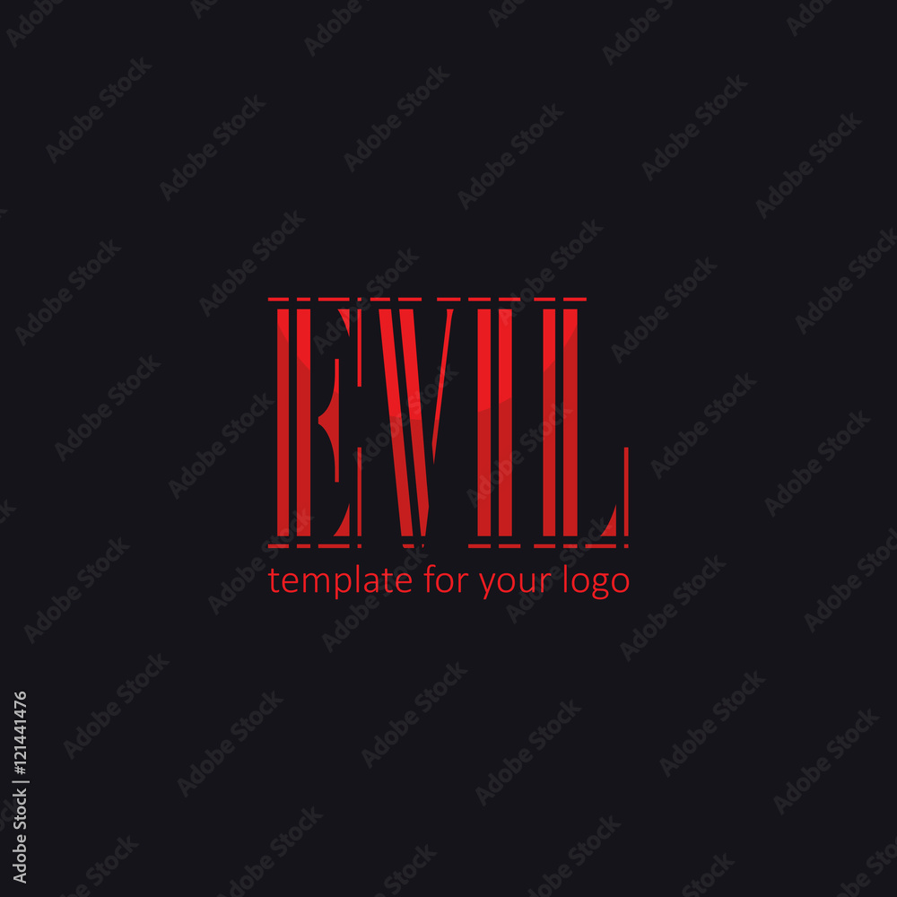Evil. Logo Icon Design Template Elements. Concept For Your Logo. Vector ...