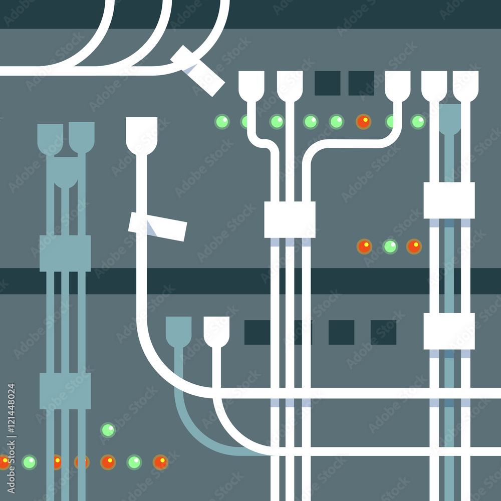 Vector illustration of server rack blue background Stock Vector | Adobe ...