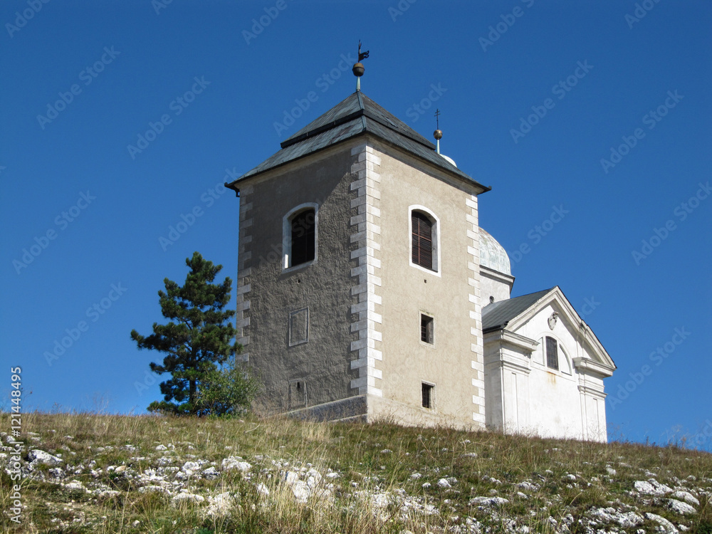 St. Sebastian Chapel on the Holy Hill, Mikulov / The Holy Hill with a ...