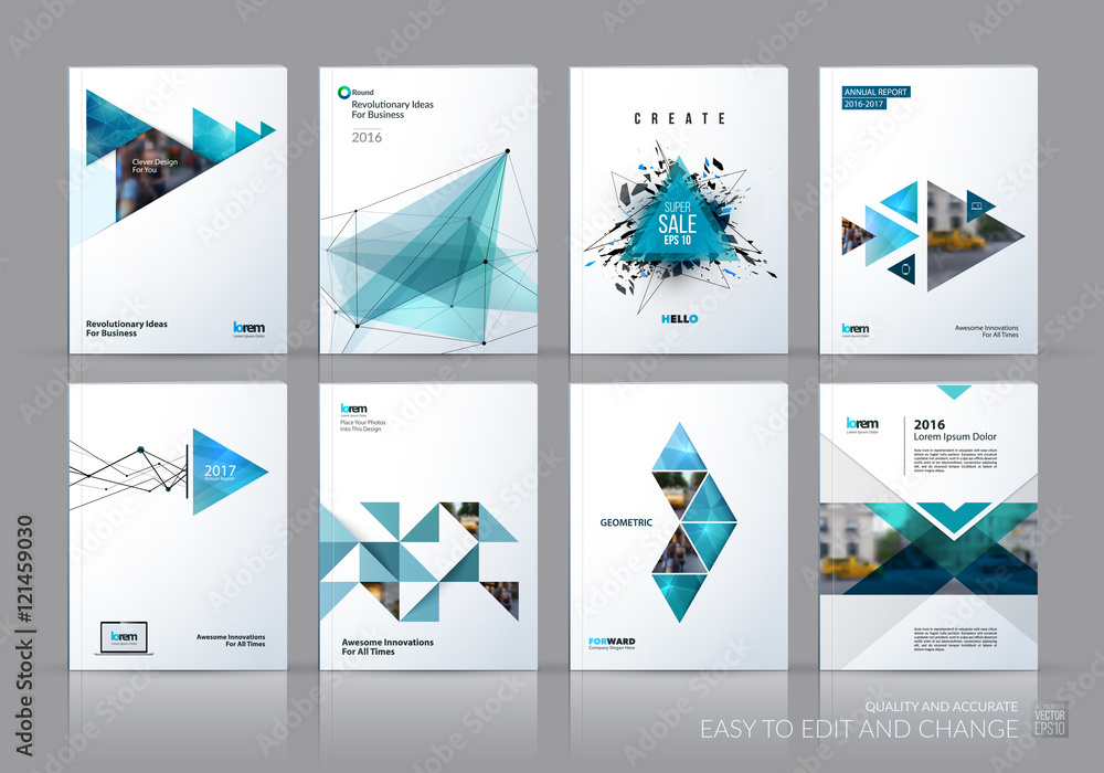 Brochure template layout, cover design annual report, magazine, Stock ...
