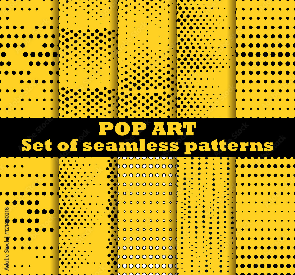 Dotted, Pop Art seamless pattern background. Pop art dotted retro style ...