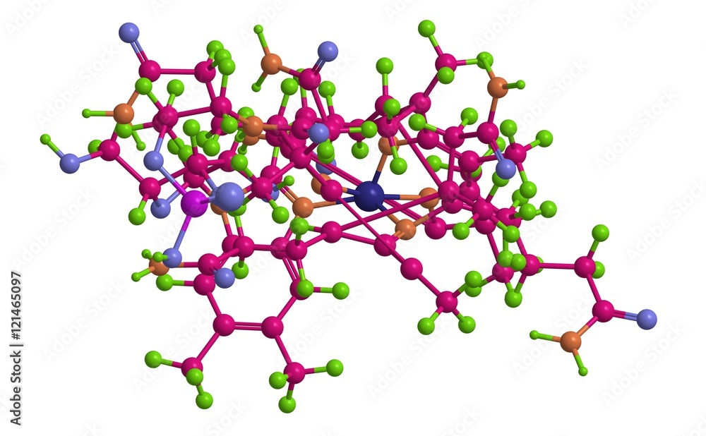 Molecular Structure Of Methylcobalamin Vitamin B12 3d Rendering Stock