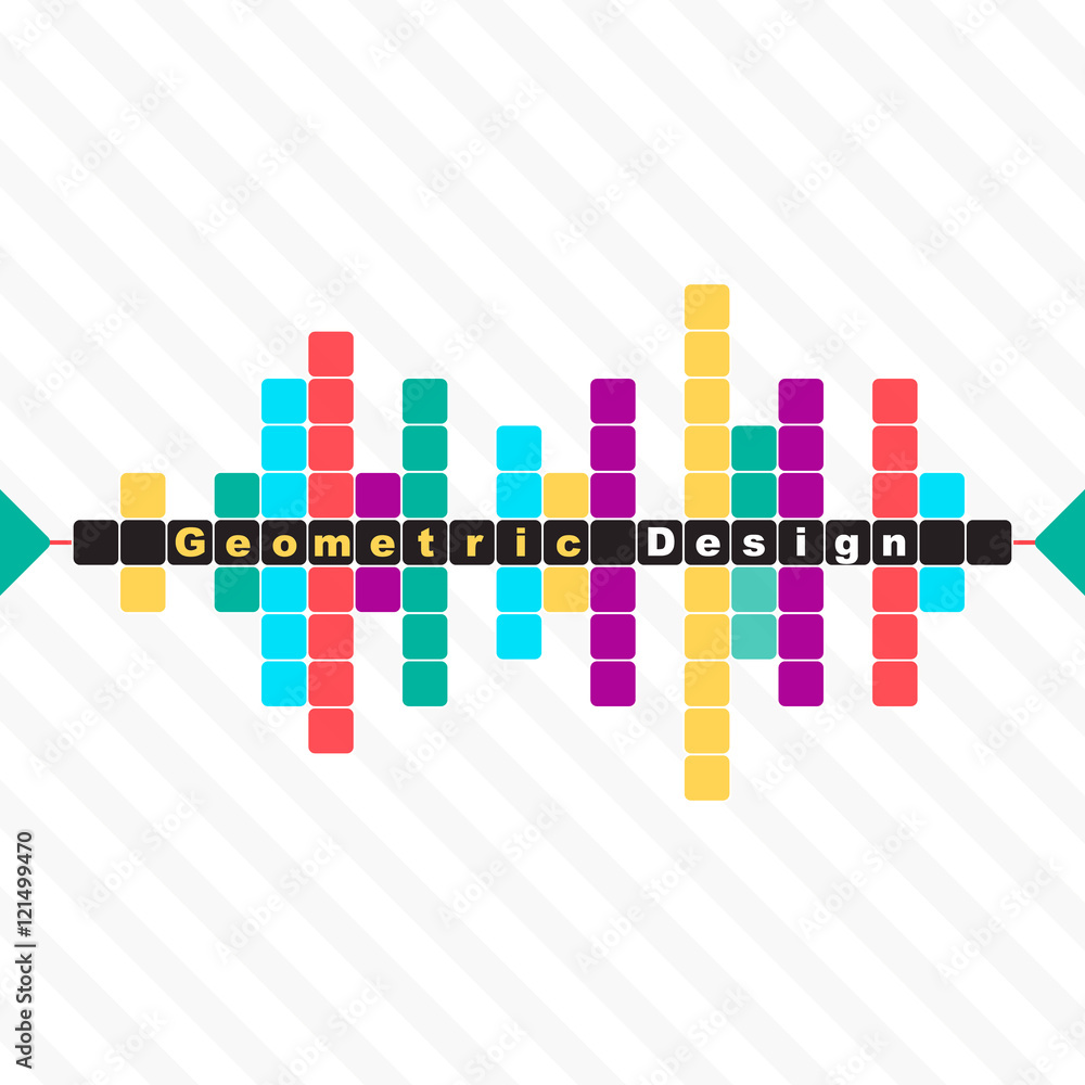 Abstract concept. Minimalistic backdrop design. Red, blue, yellow ...