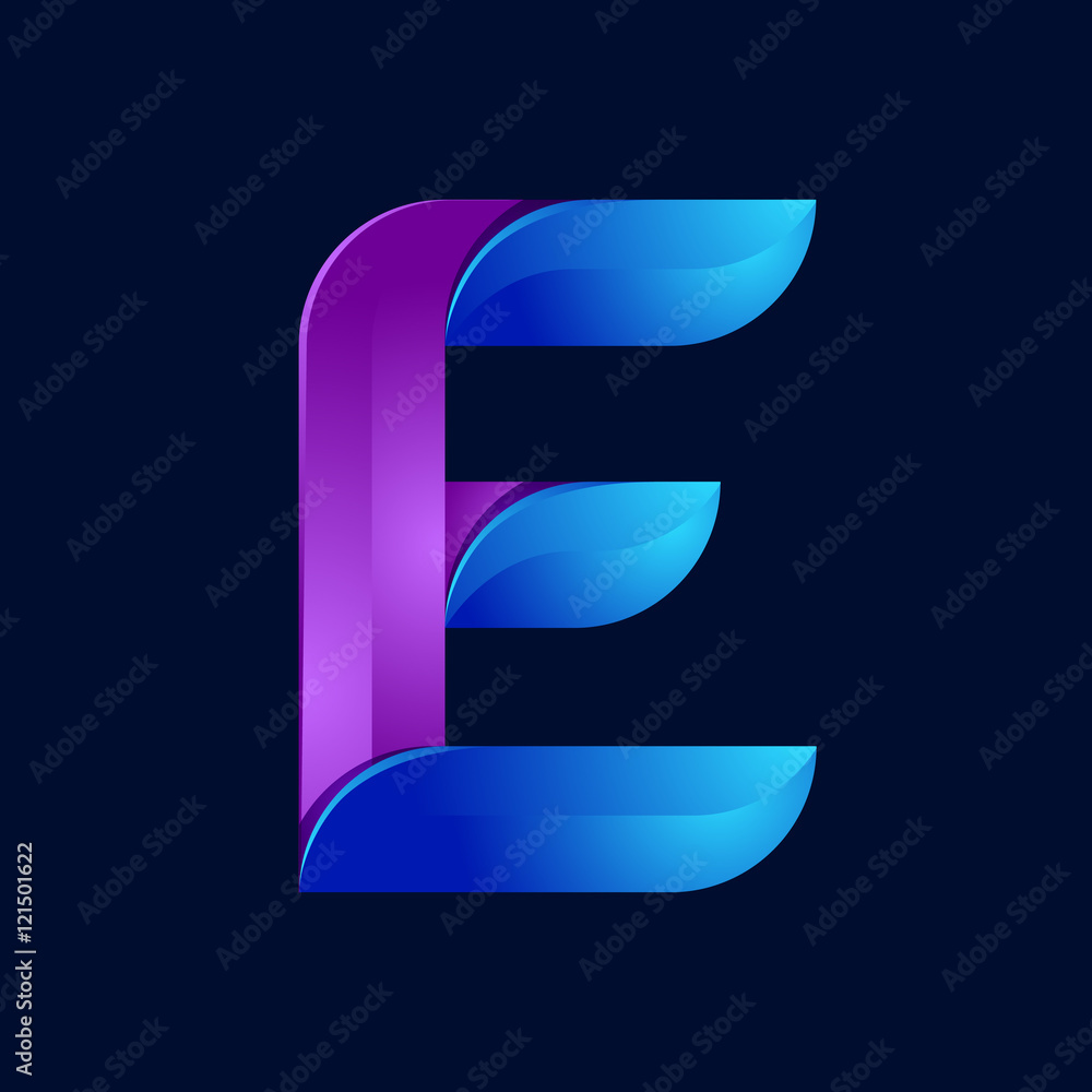 Purple Letter E