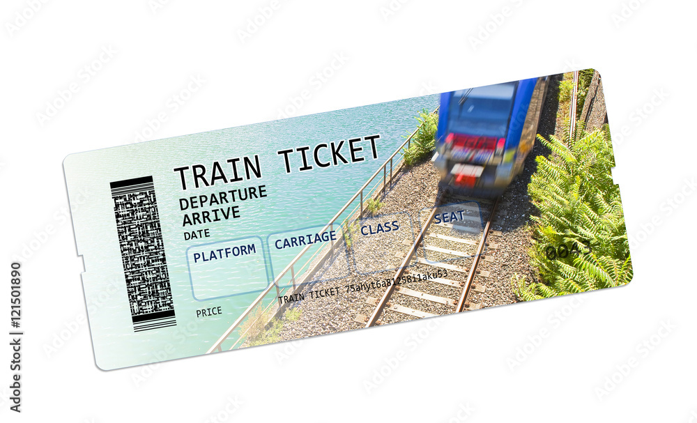 Train ticket concept image Stock Photo | Adobe Stock