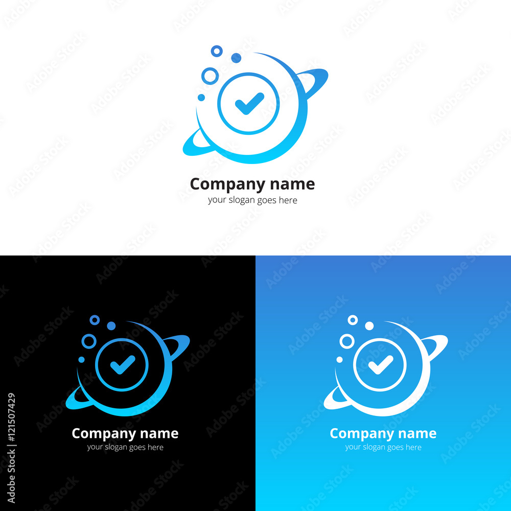 Planet space vector logo design template. Logotype galaxy planet with ...