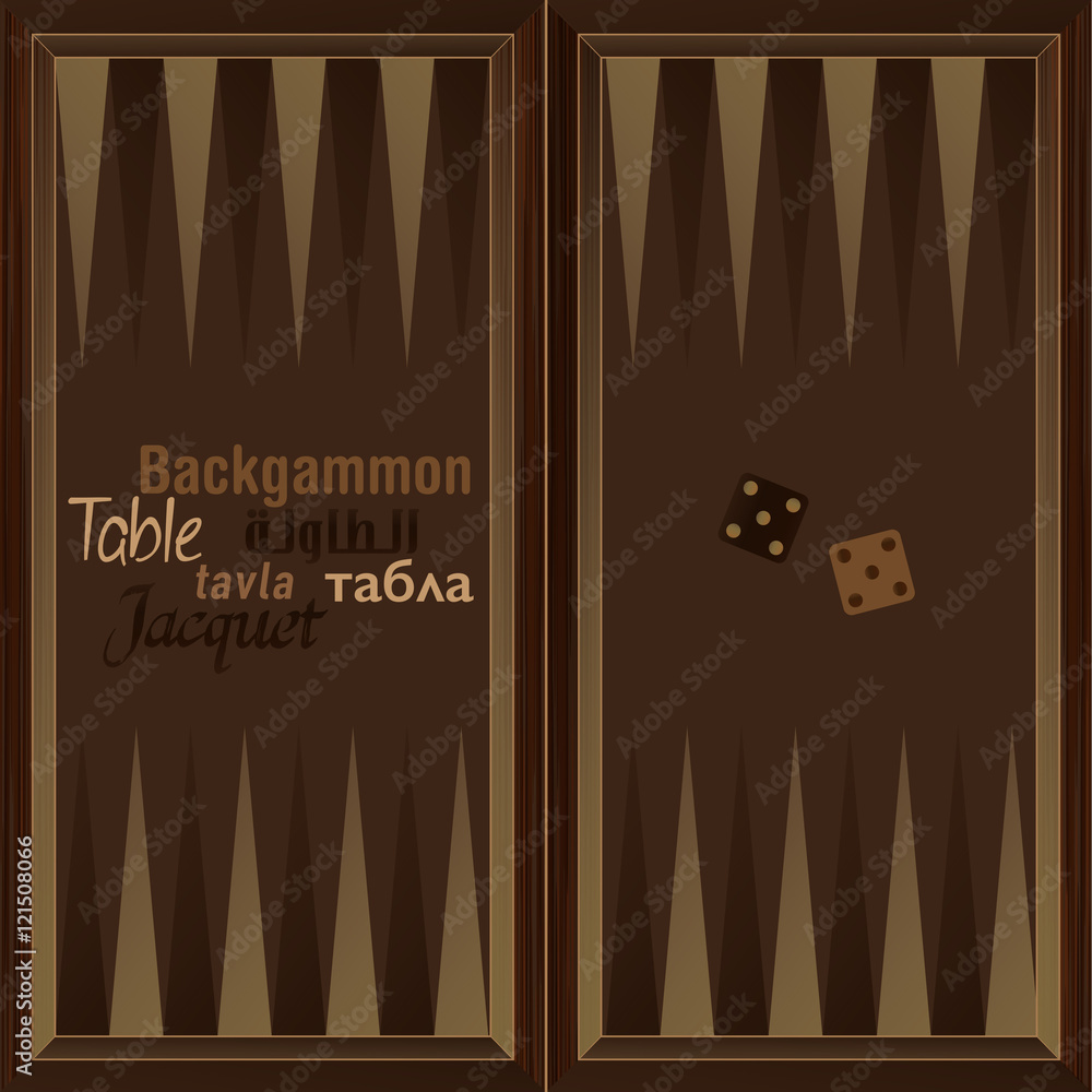Classic Wooden Backgammon Board (Table - Tavla - Jacquet) Stock Vector ...