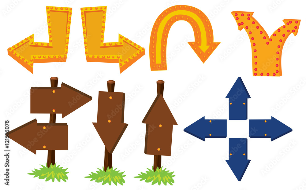 Different types of signs vector de Stock | Adobe Stock