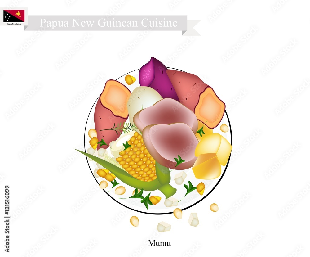 Mumu, A Traditional Papua New Guinean Maori Food Stock Vector | Adobe Stock
