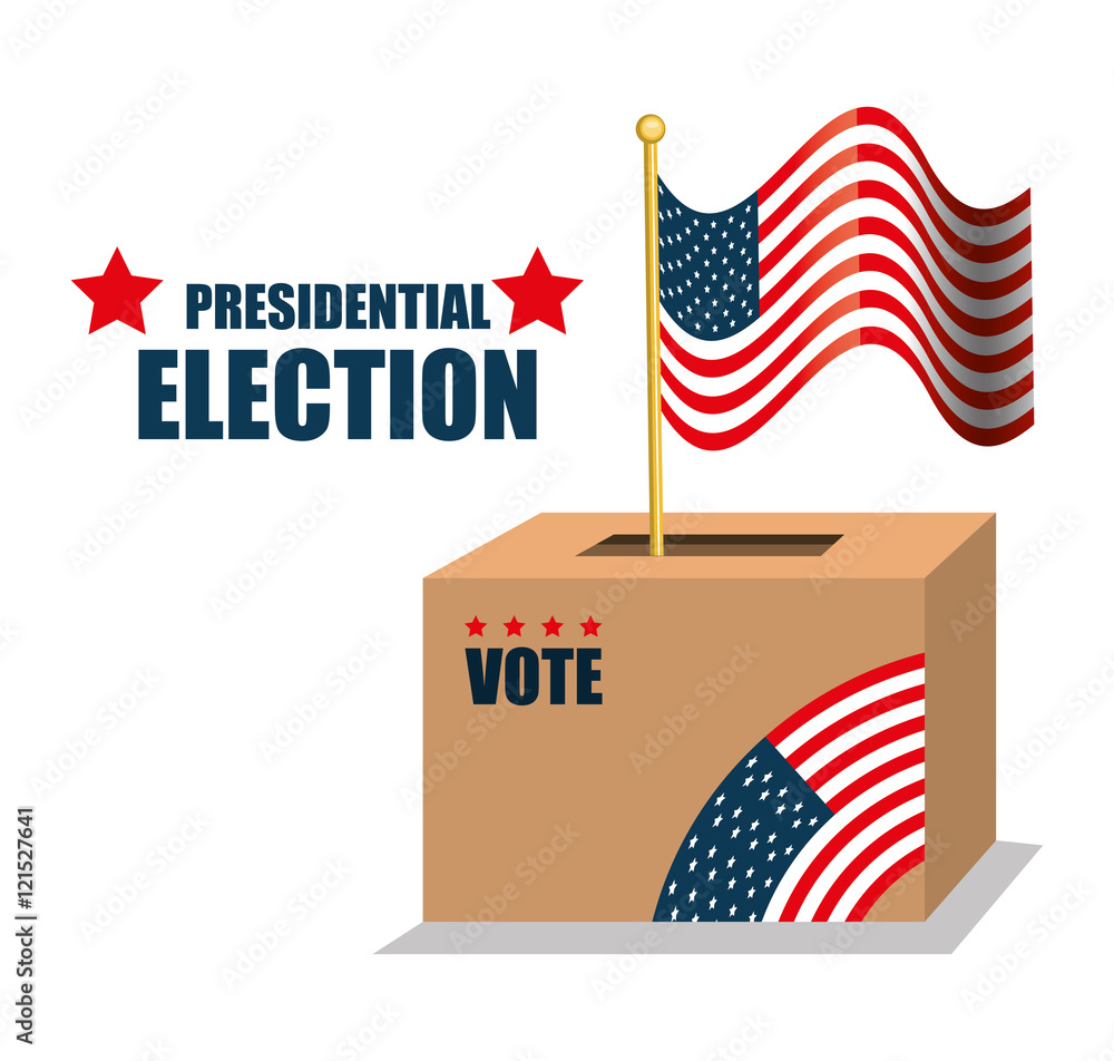 icon voting box election presidential graphic vector illustration eps ...