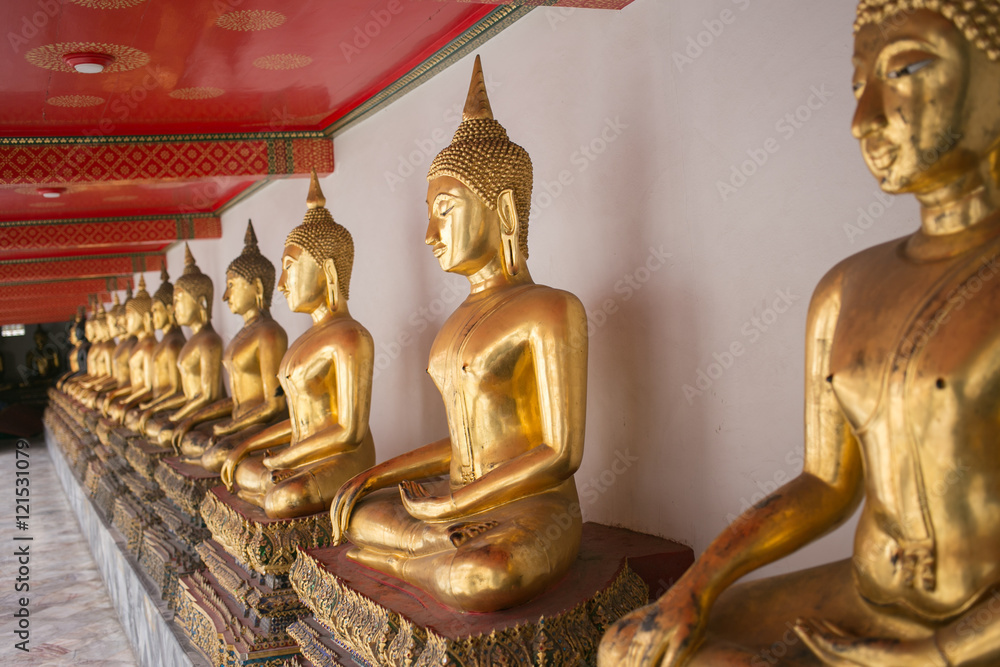 Buddha statue squat posture at Wat Arun, Bangkok Thailand. Stock Photo ...