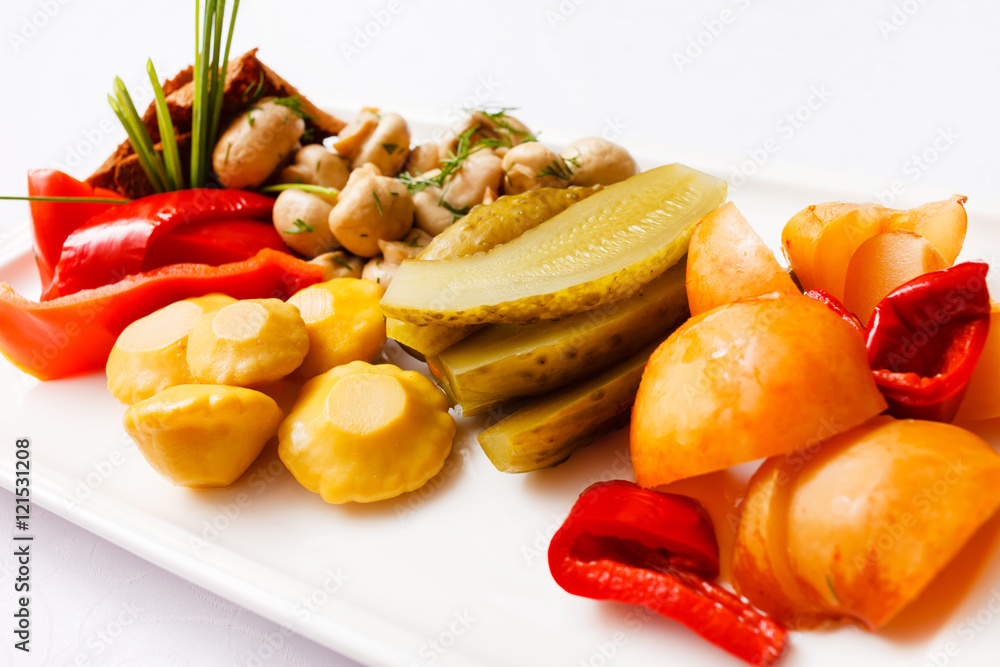 plate of pickles Stock Photo | Adobe Stock