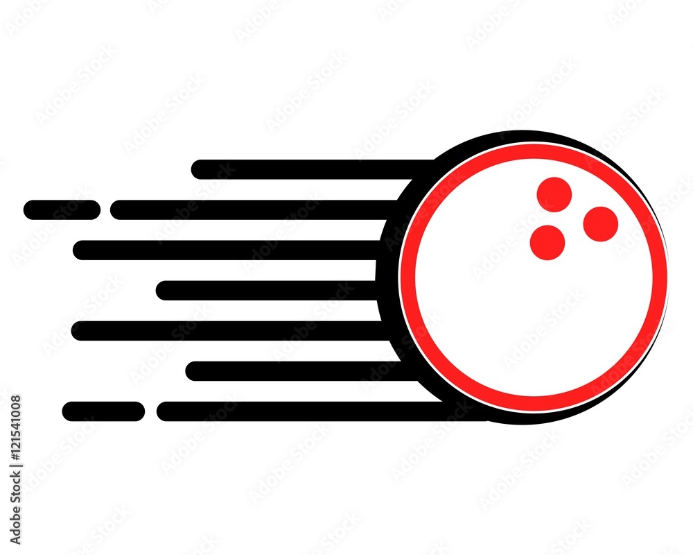 Rolling bowling logo Stock Vector | Adobe Stock