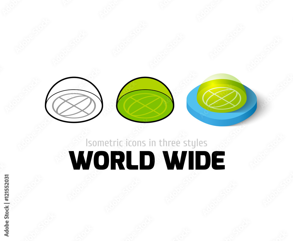 World wide icon in different style Stock Vector | Adobe Stock