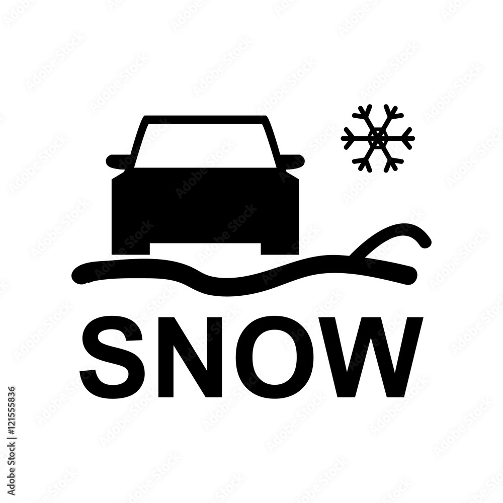 Road condition icon. snow, ice. Car dashboard panel indicators. Stock ...