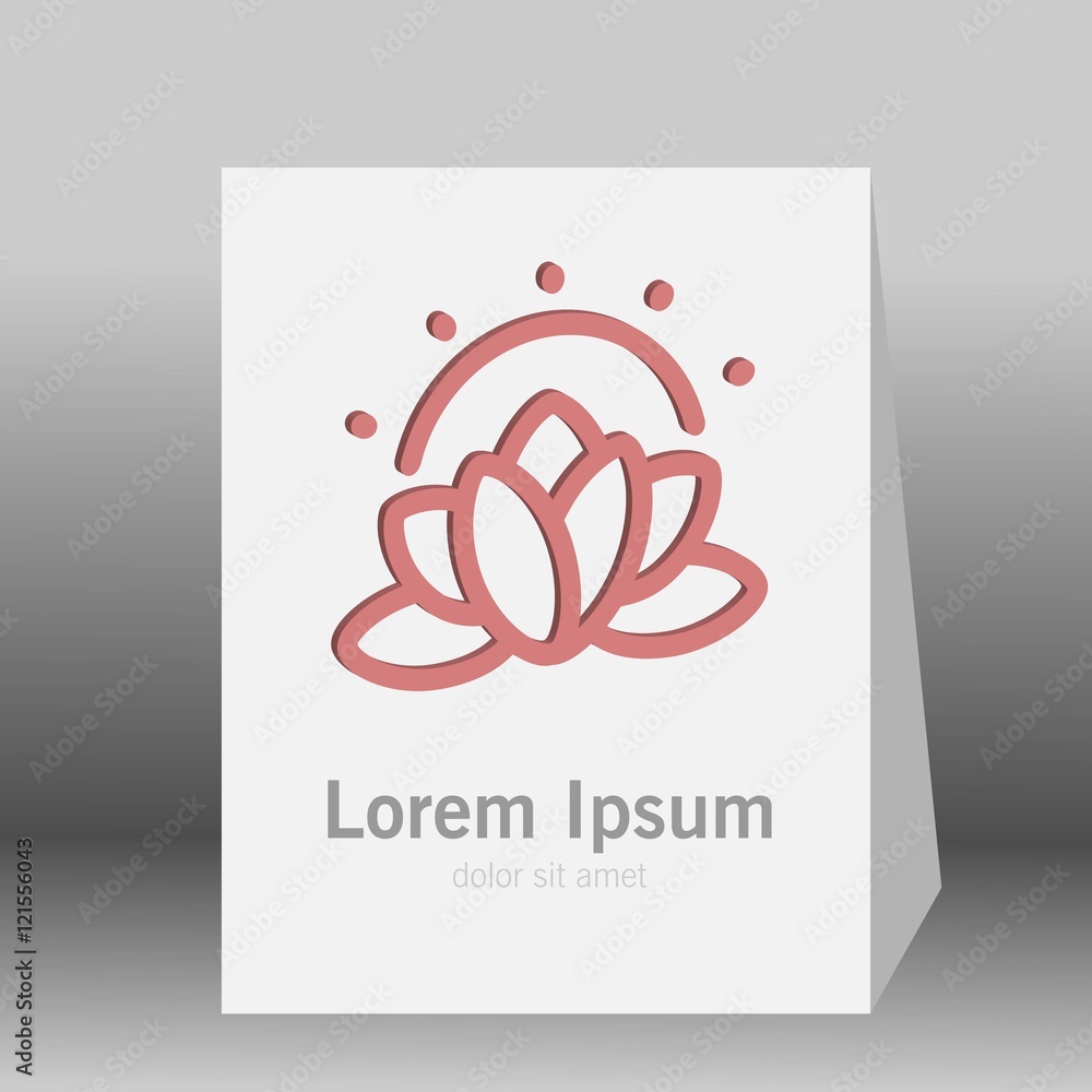 flower 3d abstract logo Stock Vector | Adobe Stock