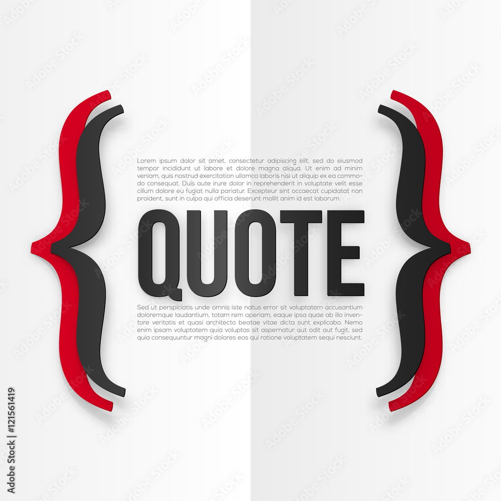 Red and black vector curly brackets with place for your text at white ...