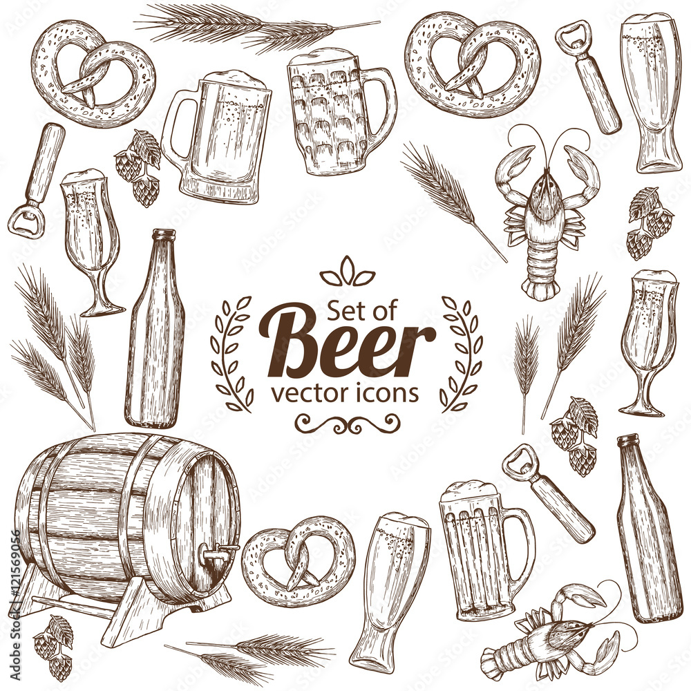 Vintage Beer Illustration