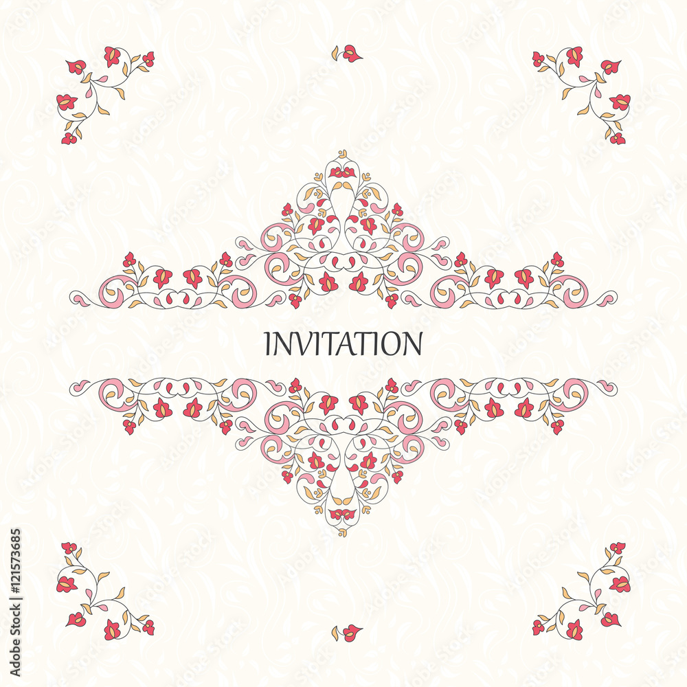 Vector decorative frame. Elegant element for design template. Stock ...