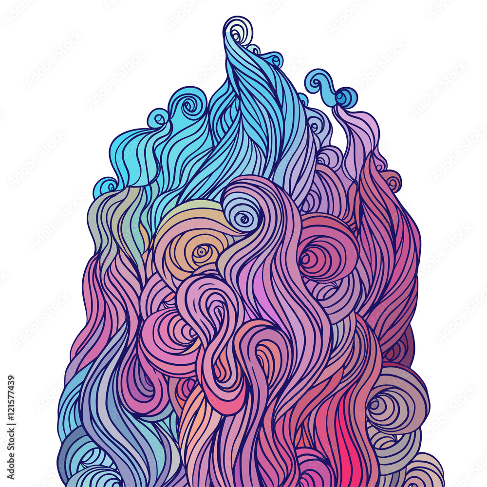 Abstract Hair Drawings