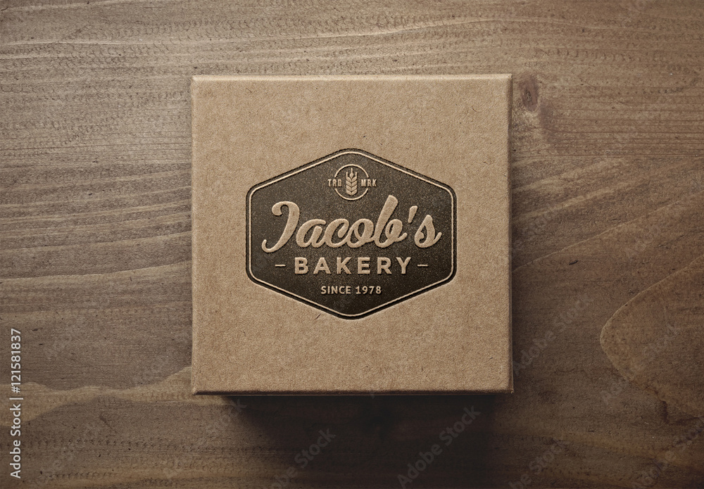 Cardboard Box Mockup Stock Template Adobe Stock