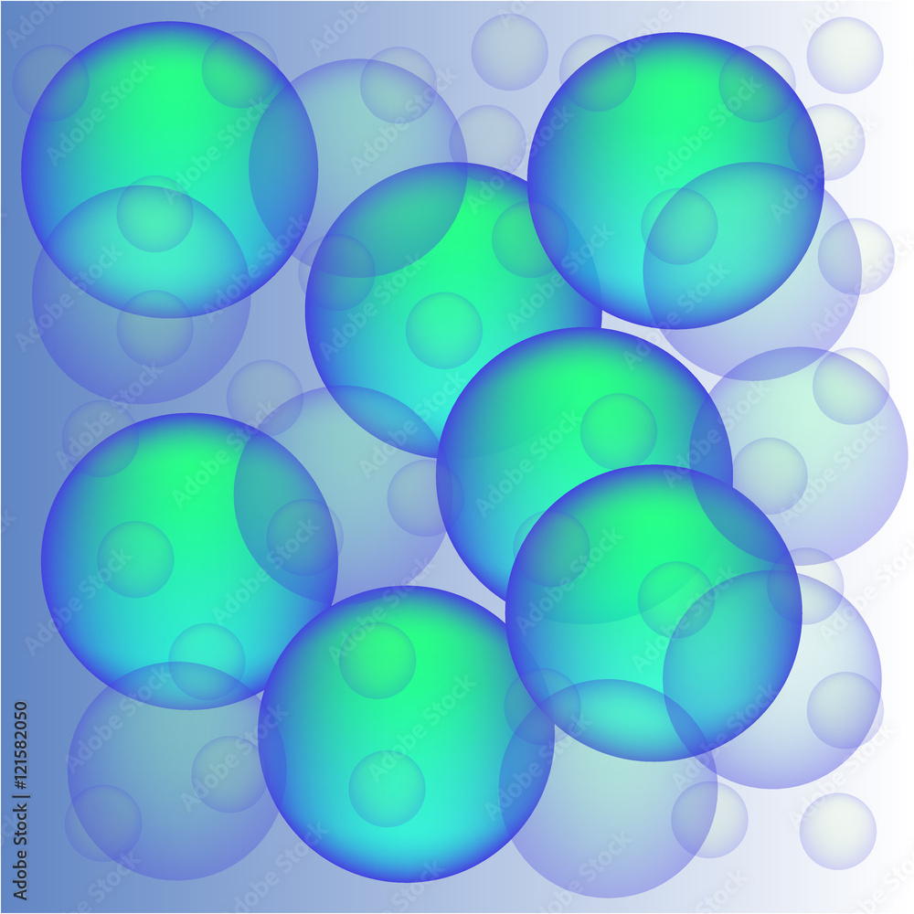 Blue bubbles background.Design element for brochure, advertisements ...