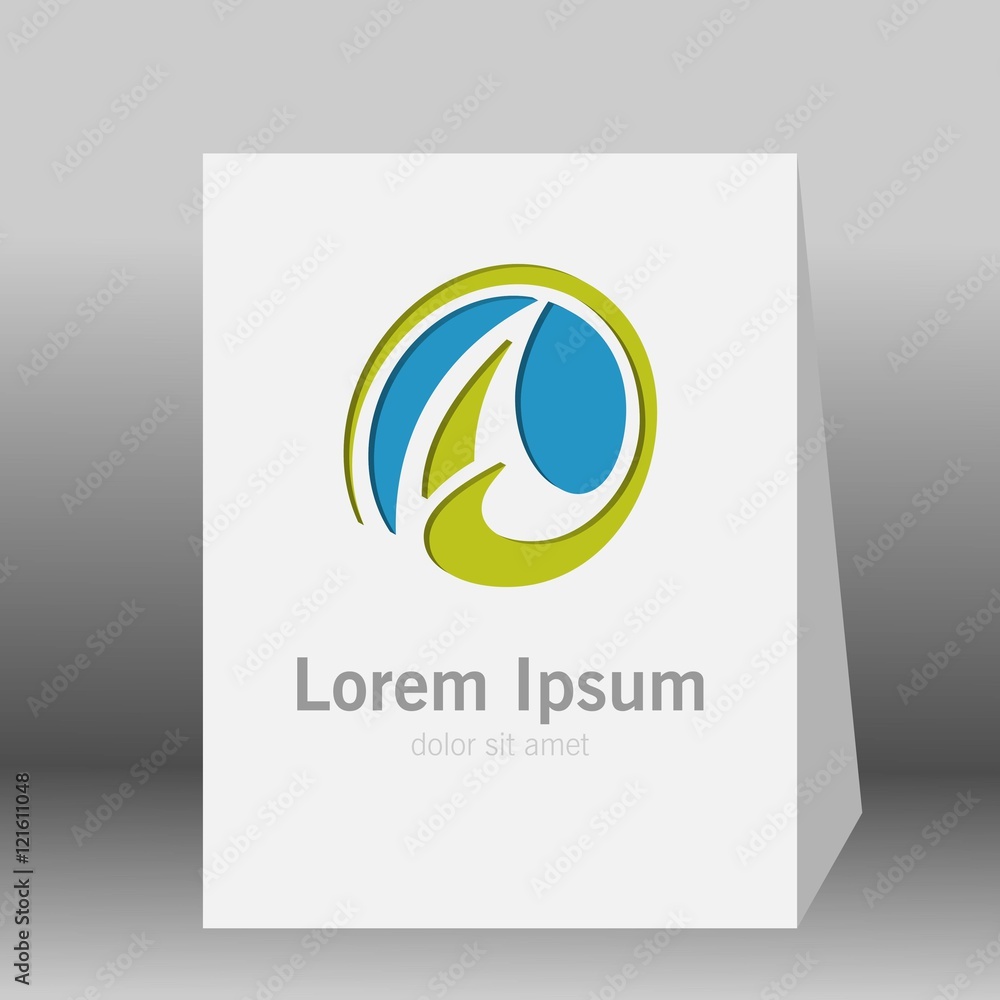 round letter A 3d logo Stock Vector | Adobe Stock