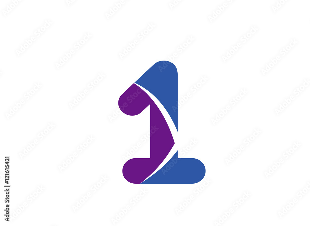 Number one 1 logo icon template Stock Vector | Adobe Stock