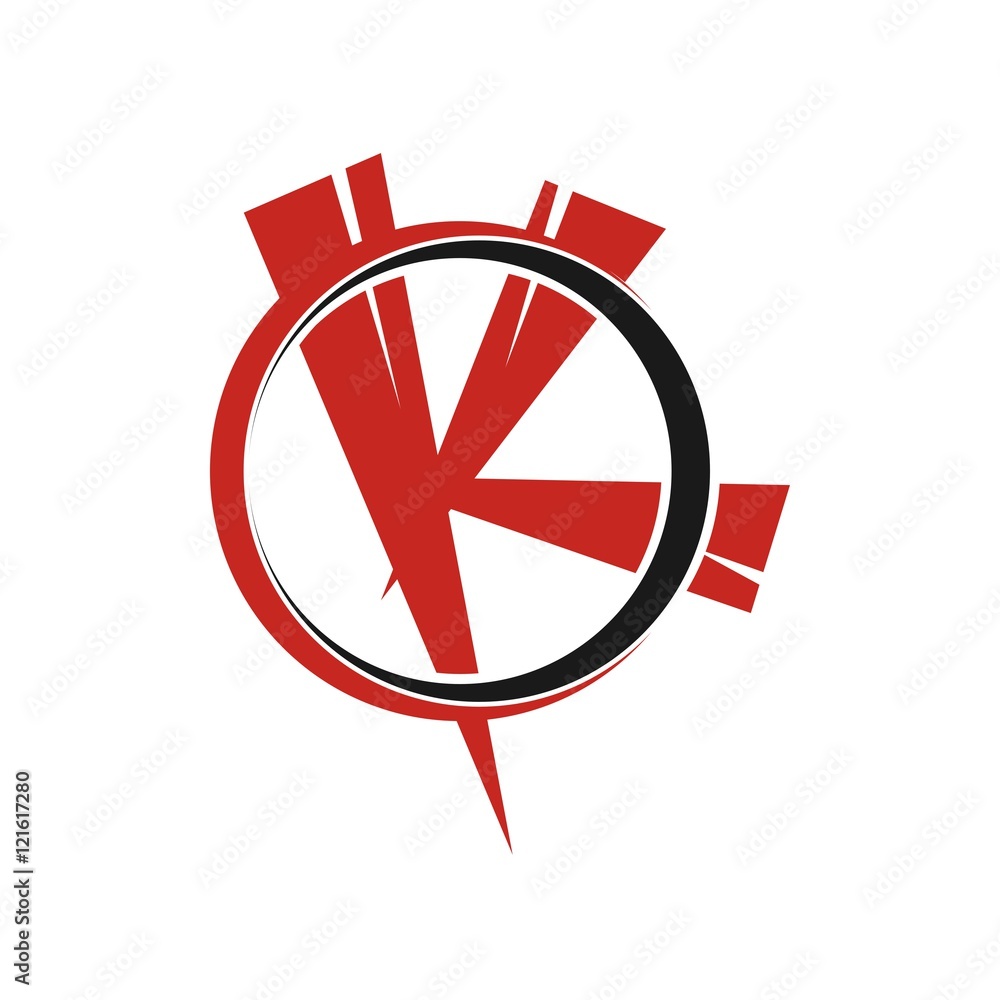 K letter in the circle logo design Stock Vector | Adobe Stock