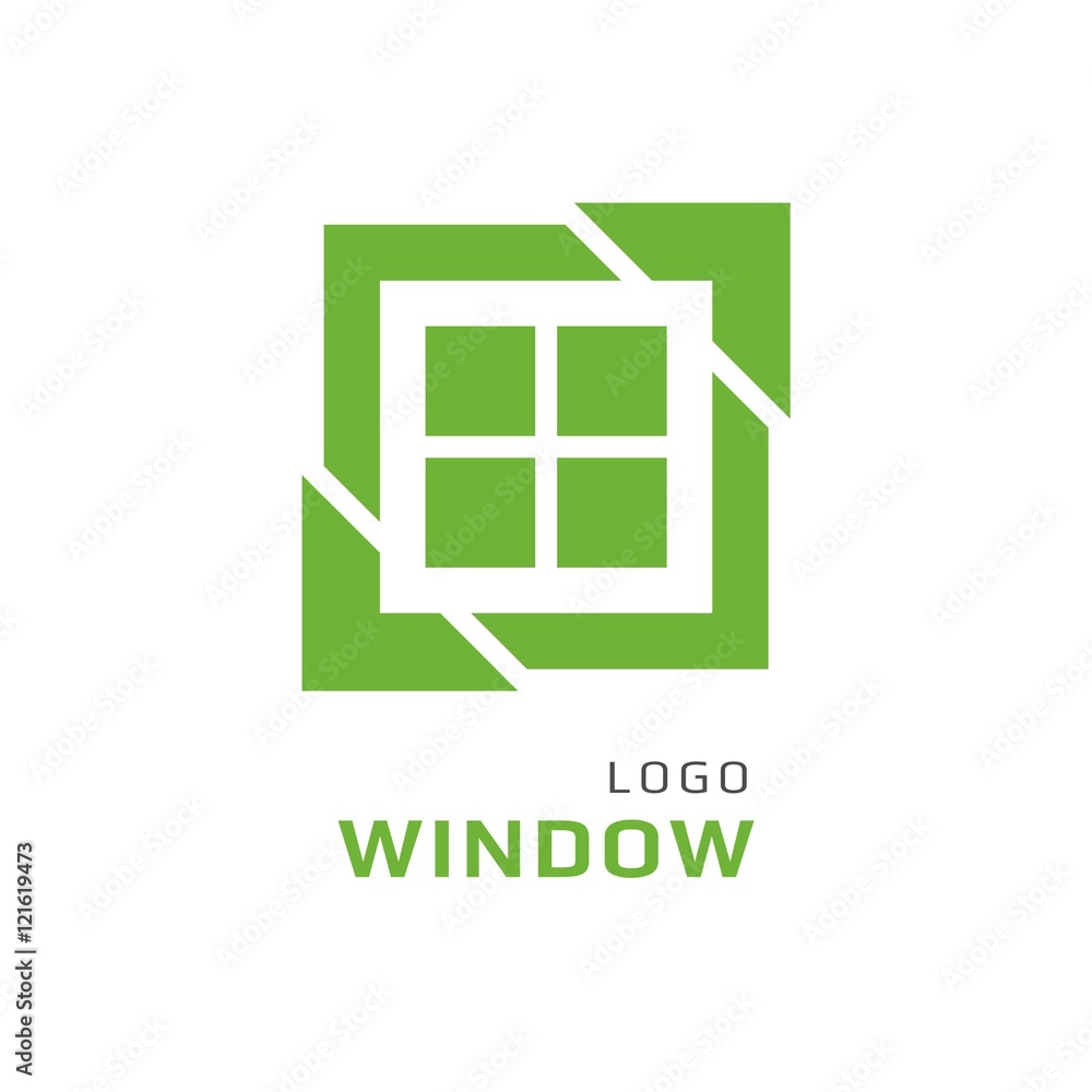 Vector of window icon. Business icon for the company. Logo for Building ...