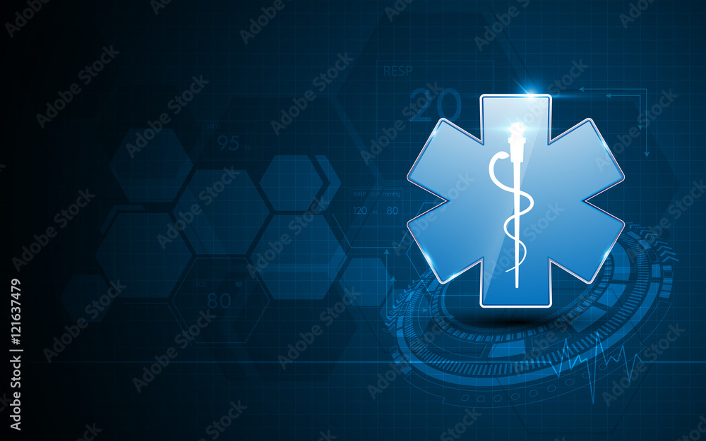 abstract emergency medical services hospital health care design concept ...