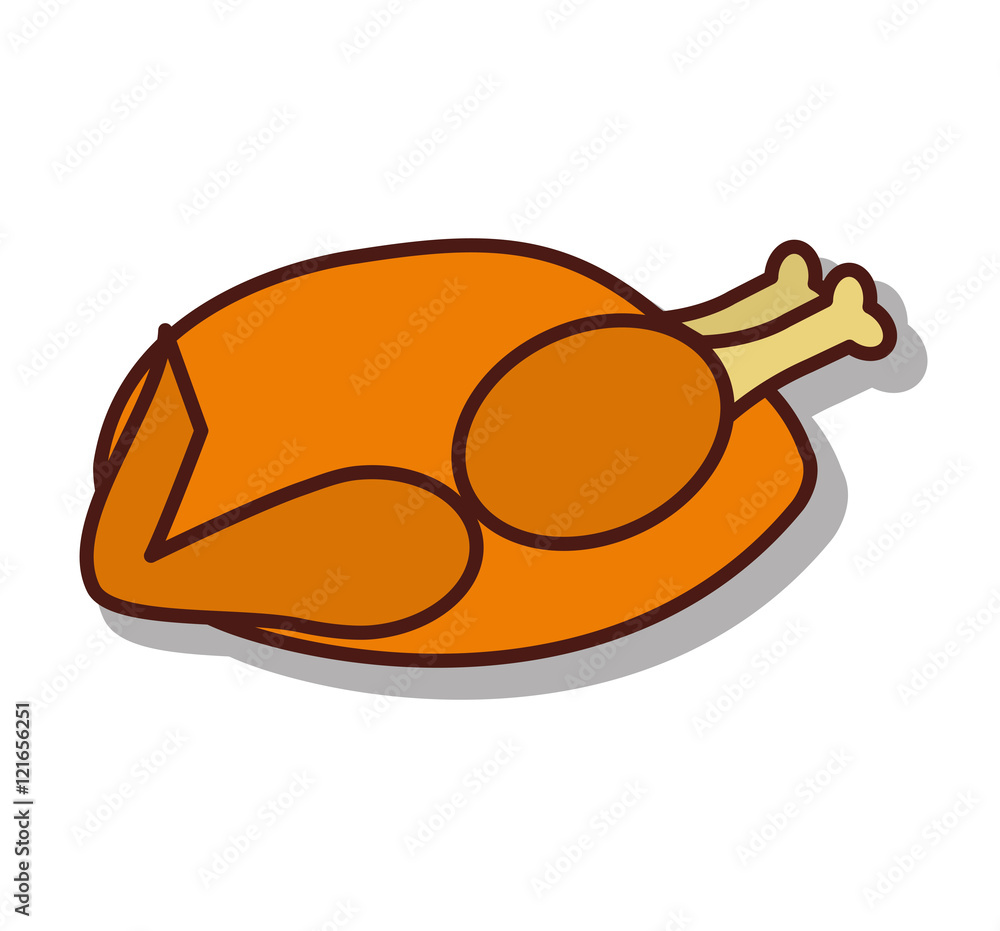 delicious chicken broast icon vector illustration design Stock ...