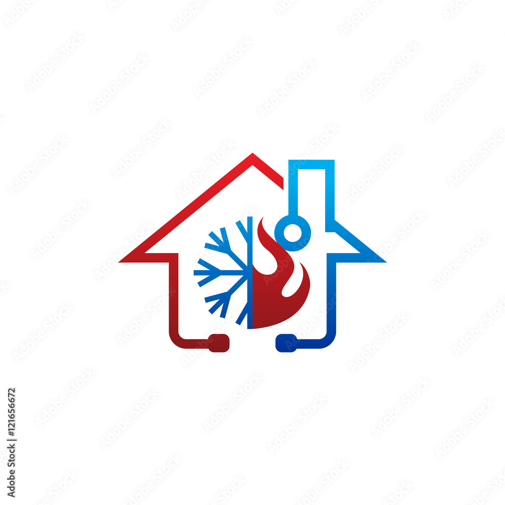 Climate Doctor HVAC Logo Icon Stock Vector | Adobe Stock