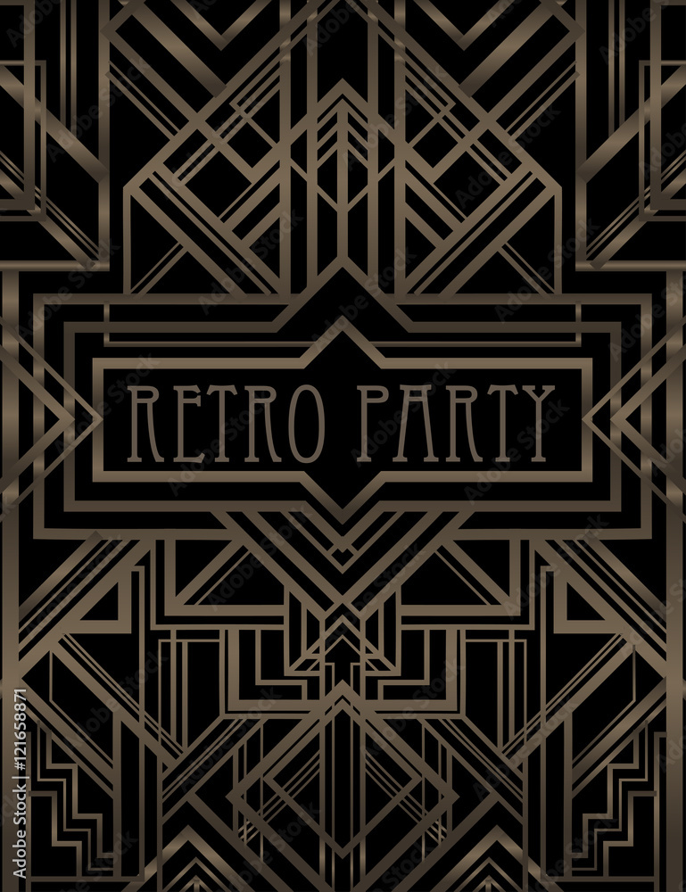 Vintage background. Retro style seamless pattern of 1920s Stock Vector ...