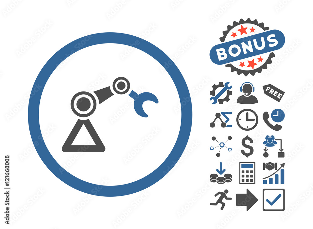 Artificial Manipulator pictograph with bonus images. Vector ...