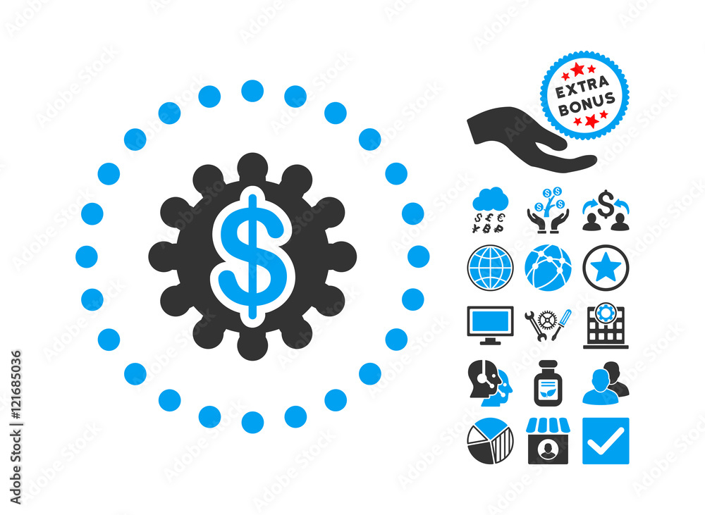 Payment Options icon with bonus symbols. Vector illustration style is ...