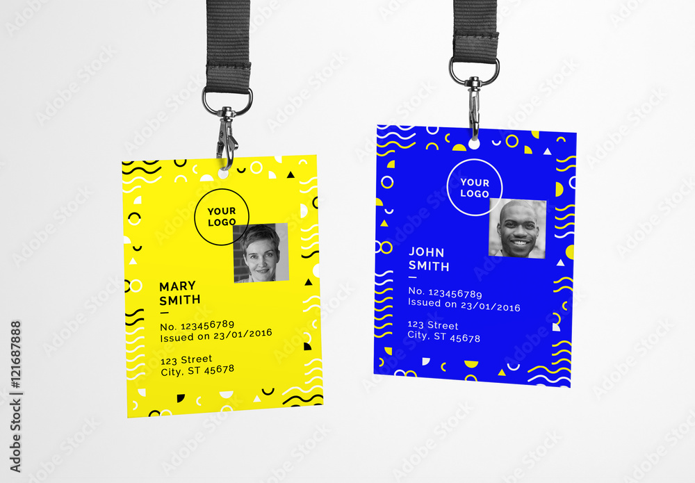 ID Card Mockups Stock Template | Adobe Stock